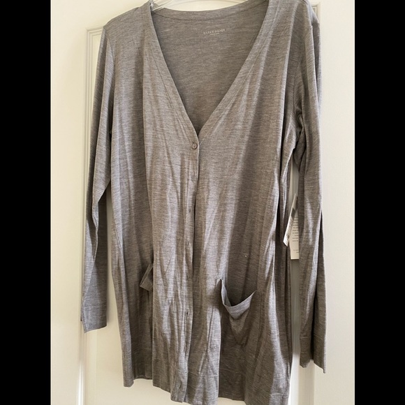 Eileen Fisher | Sweaters | Nwt Eileen Fisher Dark Grey Boyfriend ...